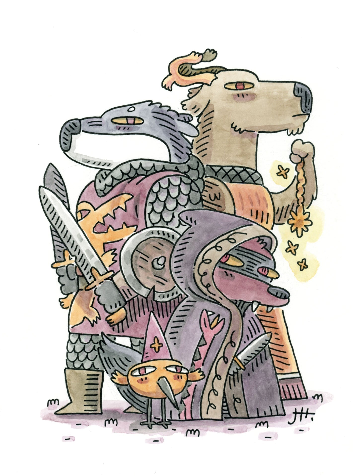 Sketch A Day 15, Party – Imps and Monsters LLC